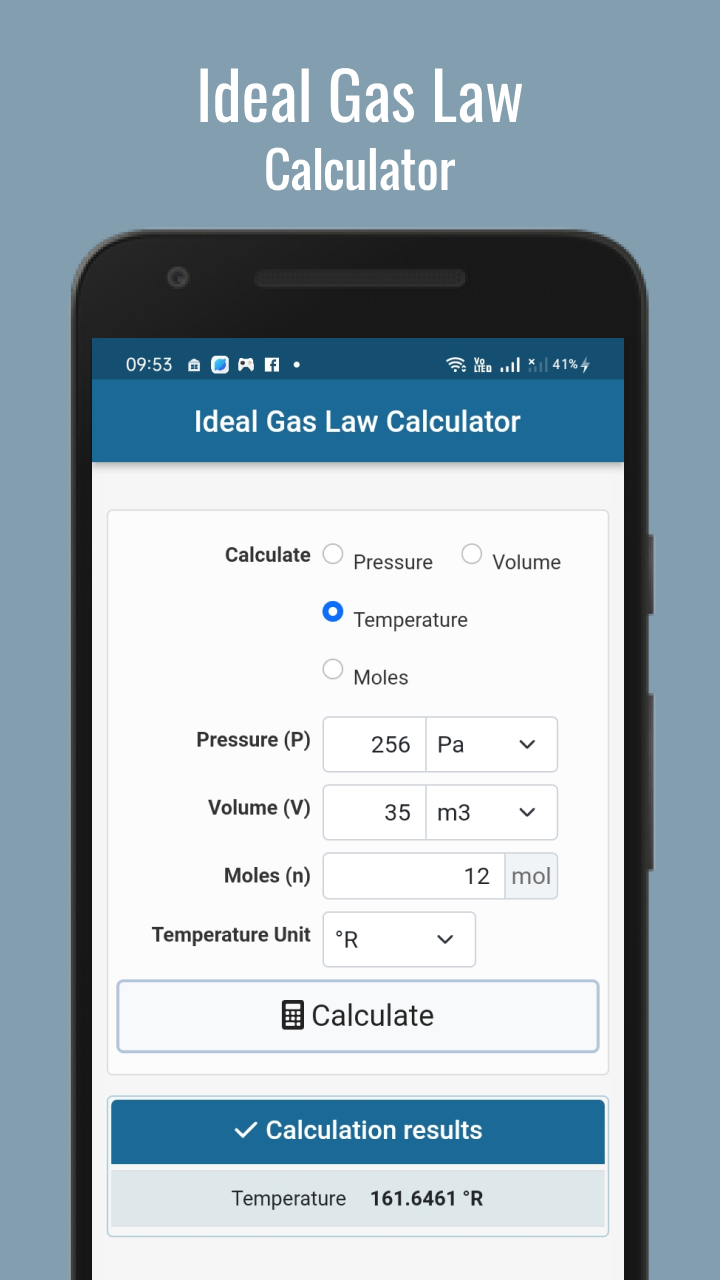 Ideal Gas Law Calculator:Amazon.in:Appstore for Android