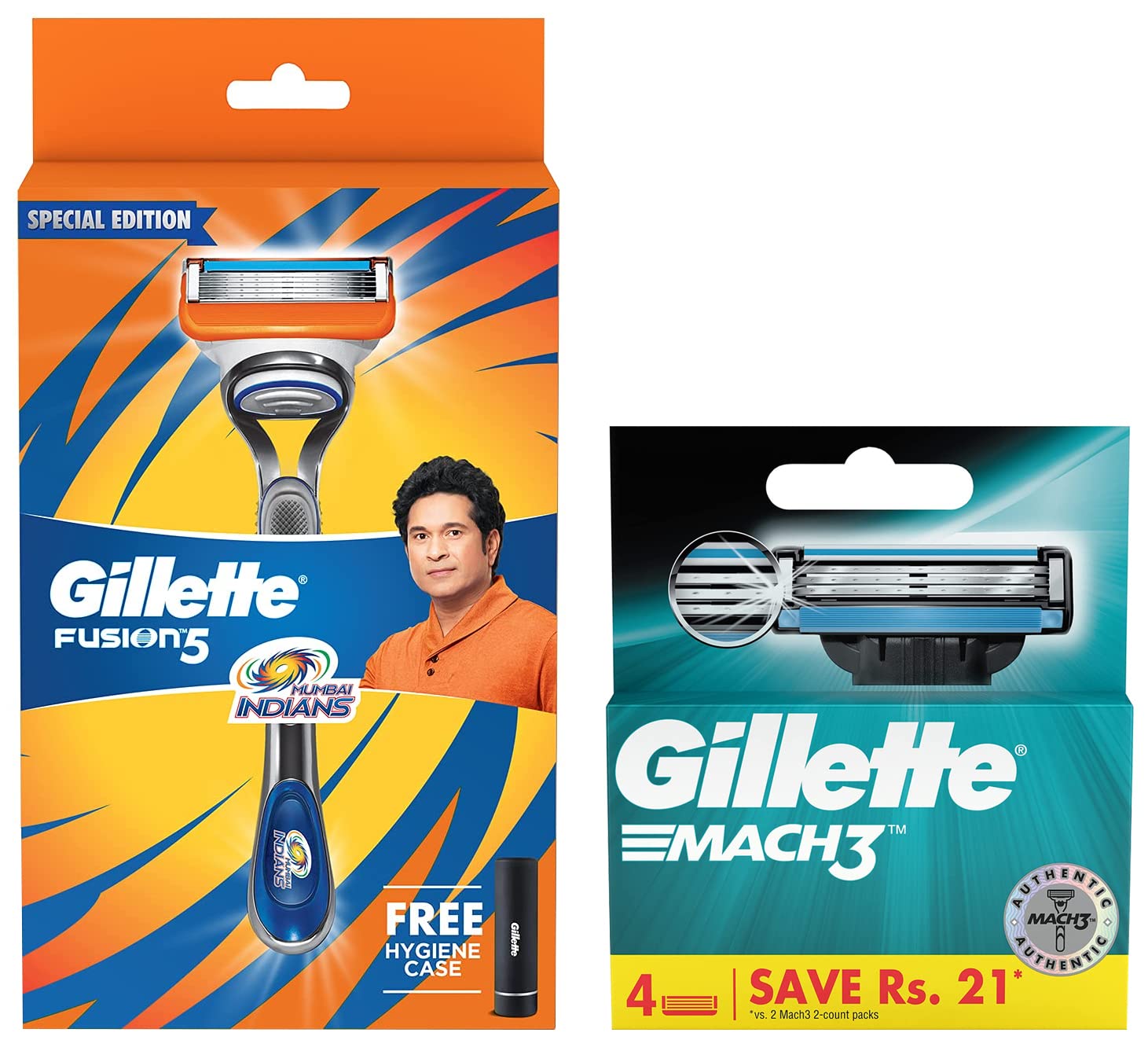 Buy Gillette Mach 3 Manual Shaving Razor Blades - 4s Pack (Cartridge ...
