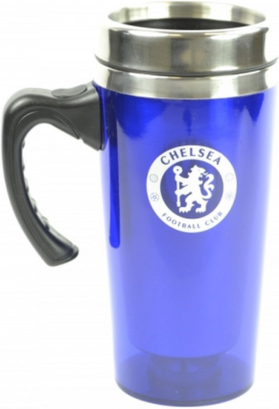 Chelsea FC Official Football Travel Mug (One Size) (Blue/Silver ...