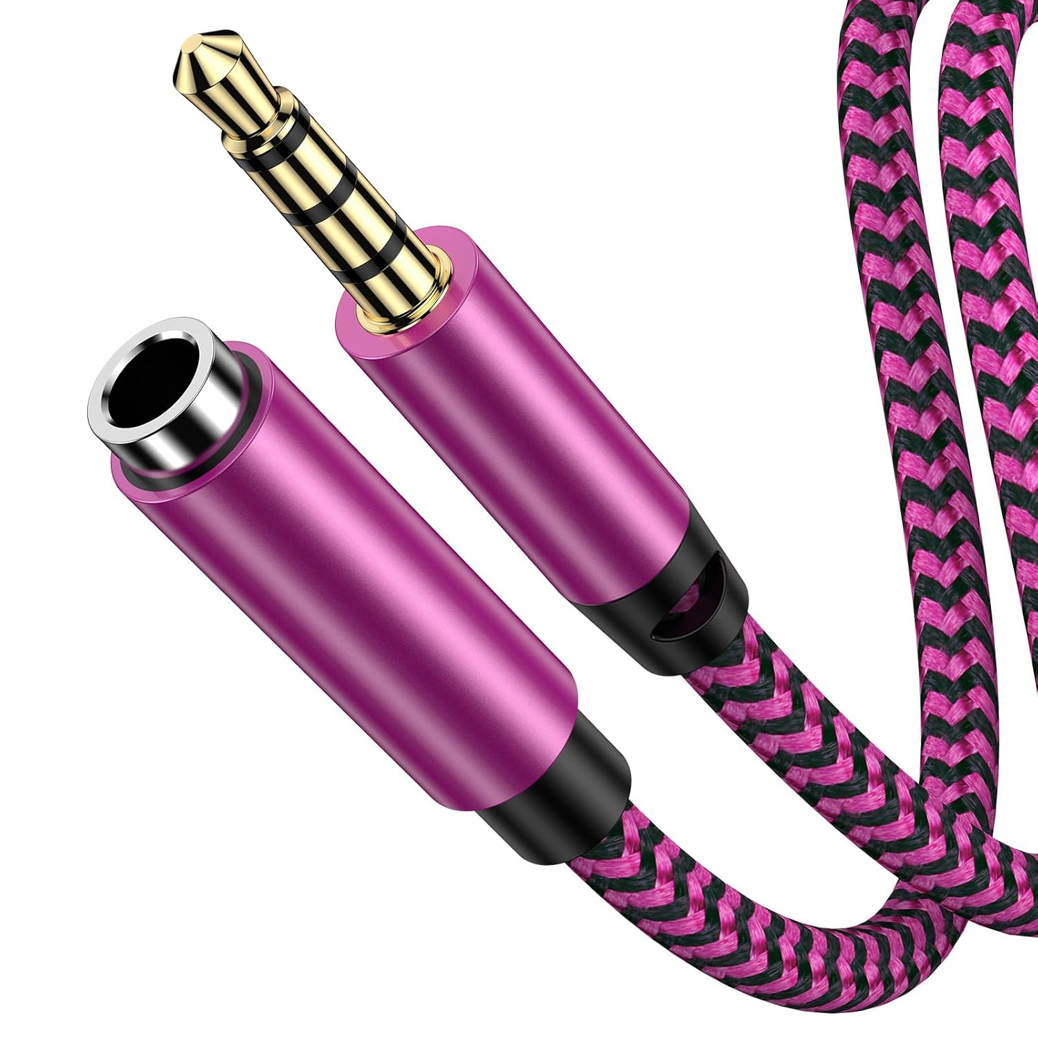 Amazon.com: 3.5mm Aux Extension Cable, 6FT 4 Pole TRRS Male to Female ...