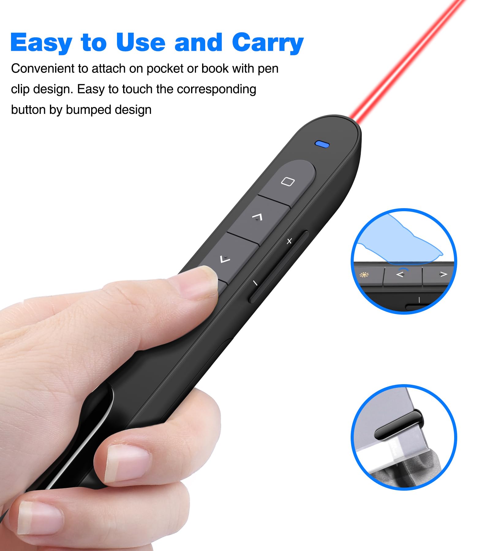 Snapklik.com : Wireless Presenter Remote Presentation Clicker For ...