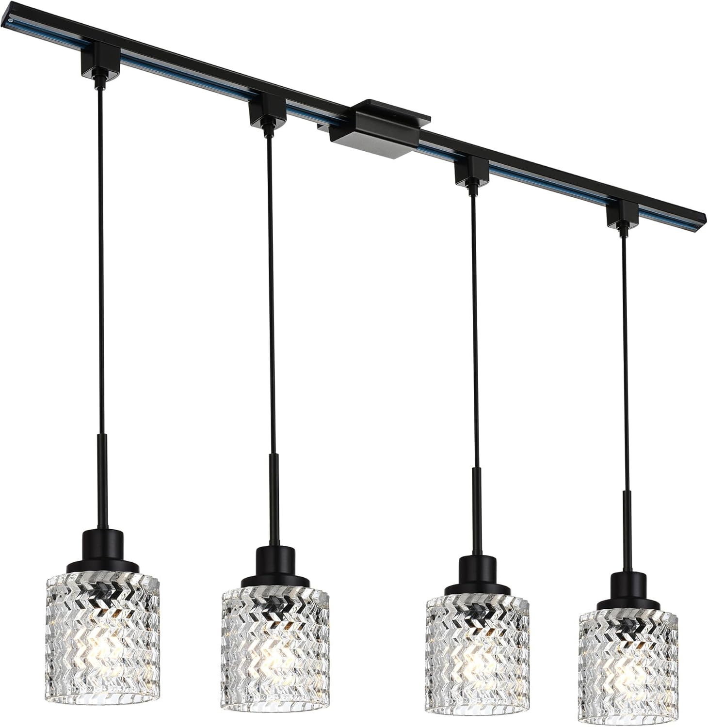 MELUCEE 4 Pack H-Type Track Pendant Light Black Track Ceiling Light ...