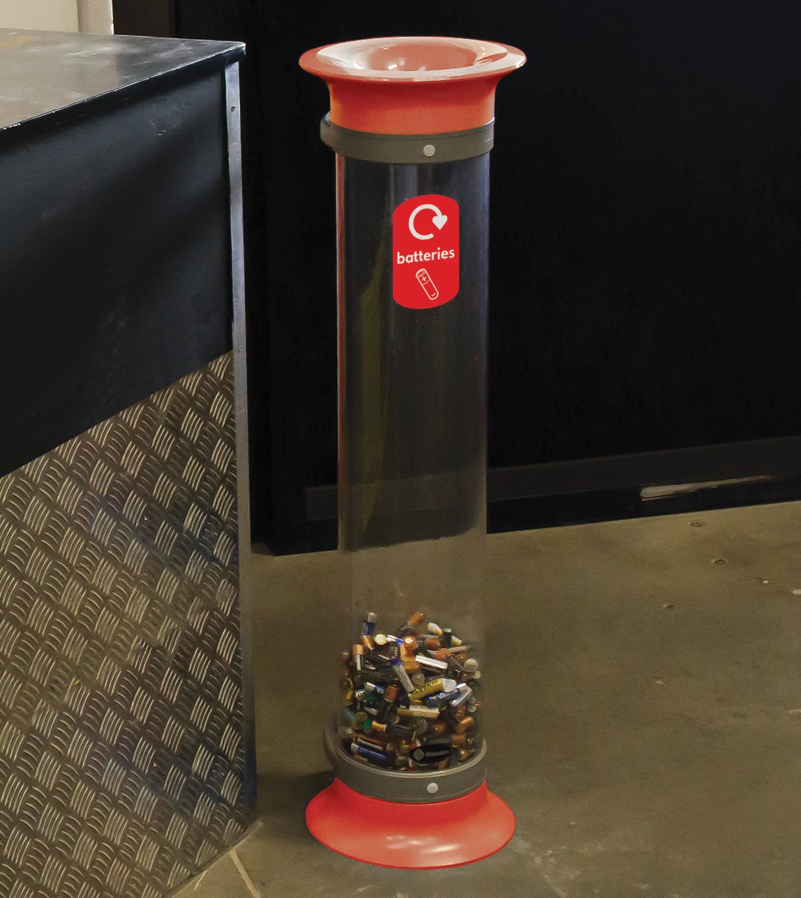 Glasdon C-Thru 15 L Battery Recycling Tube (4 Colours) – Transparent ...