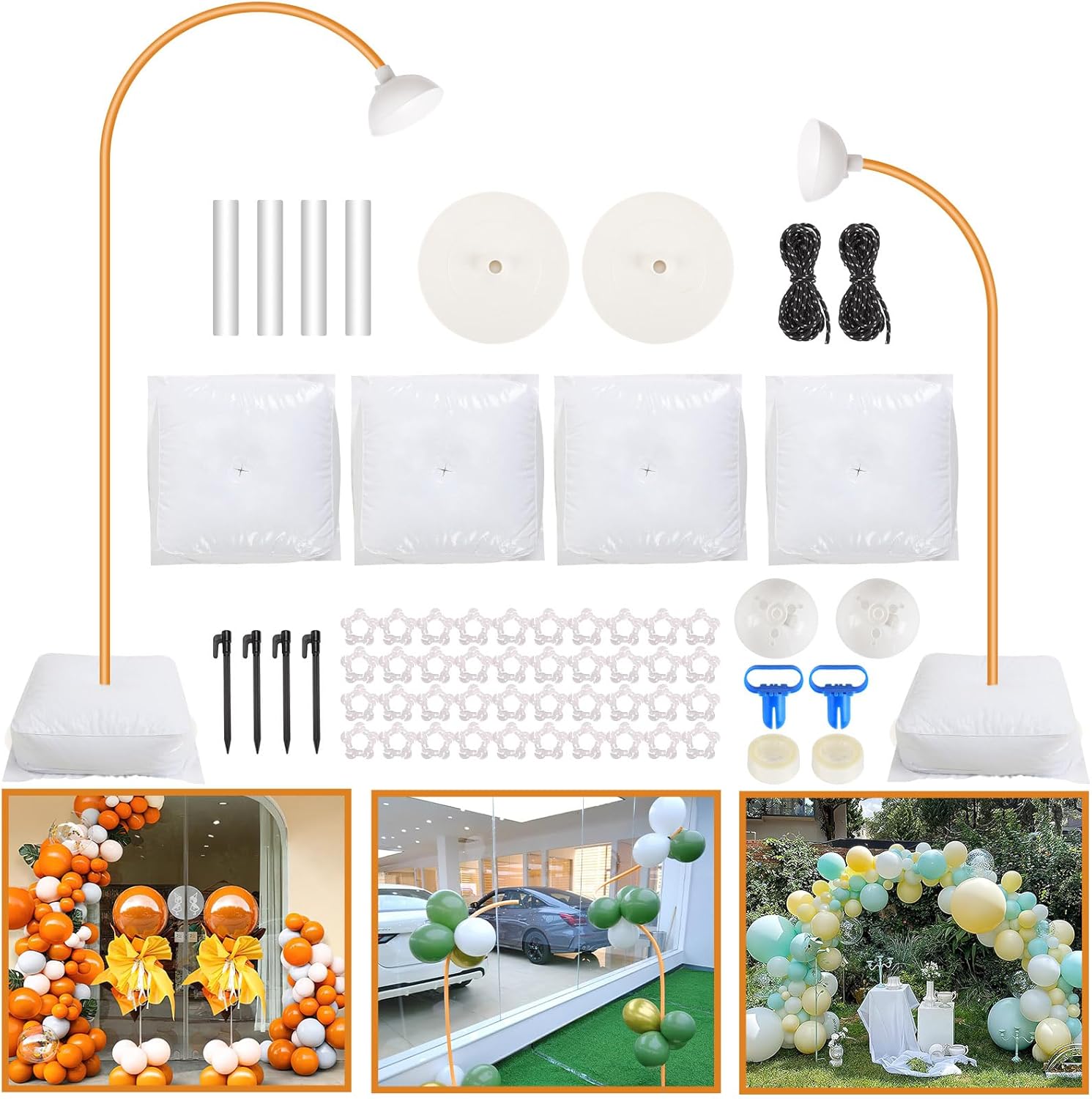 Amazon.com: NOVWANG Balloon Arch Kit, 9.9ft & 6.6ft Free Bending Shape ...