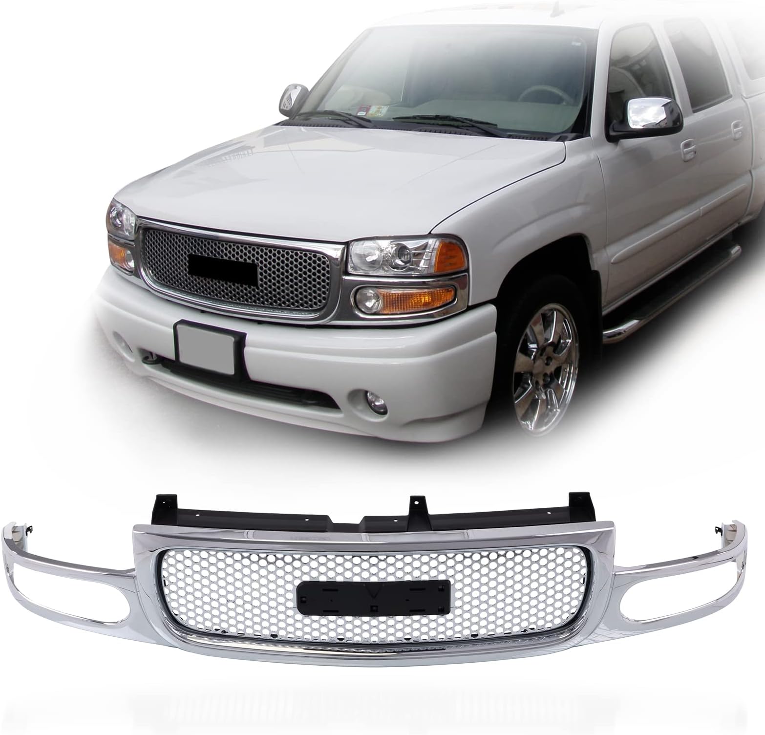 Amazon.com: Perfit Liner New Front Chrome Shell Black Insert Grille ...