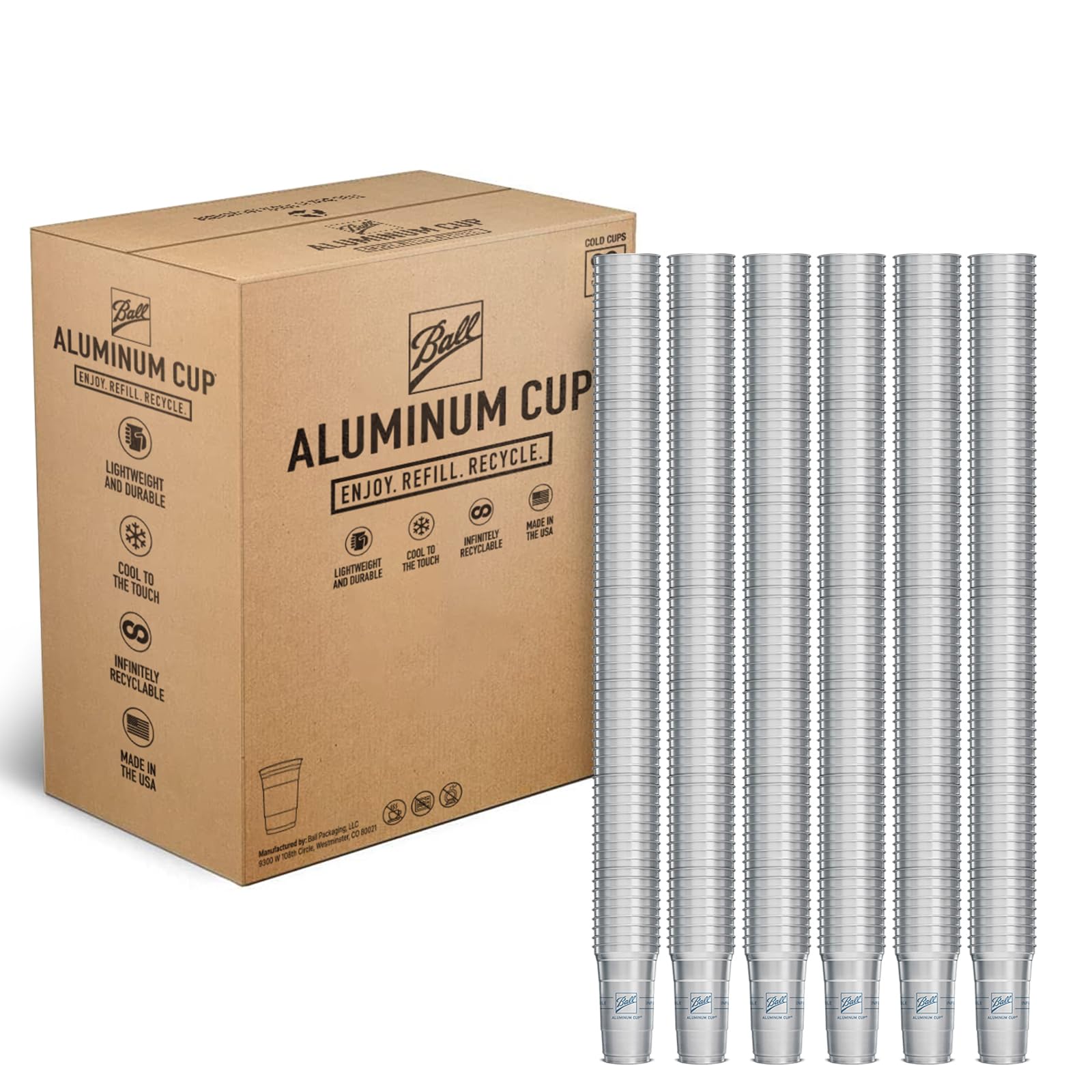 Snapklik.com : Ball Aluminum Cup Recyclable Party Cups