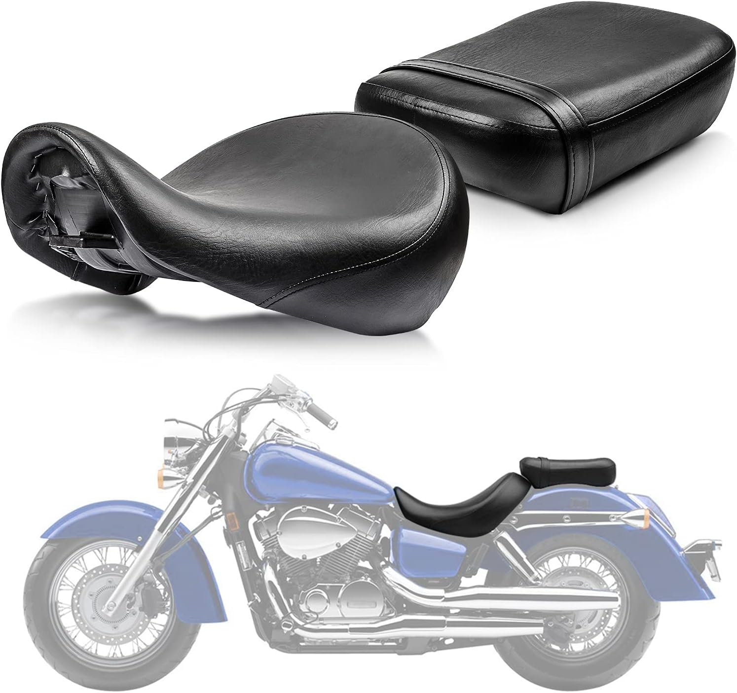 Amazon.com: Contoured - Driver's Backrest for Honda Shadow VT750 Ace ...