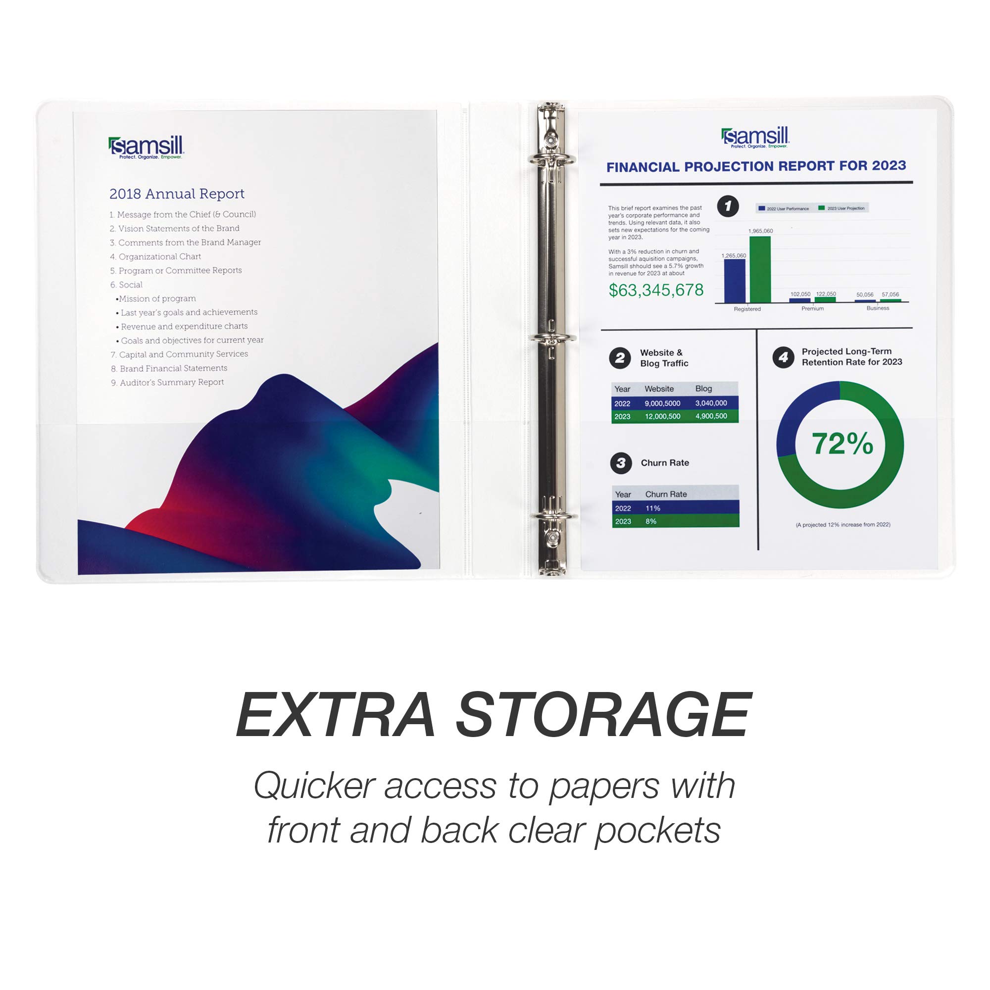 Snapklik.com : Samsill Durable 1 Inch Binder, Made In The USA, Round ...