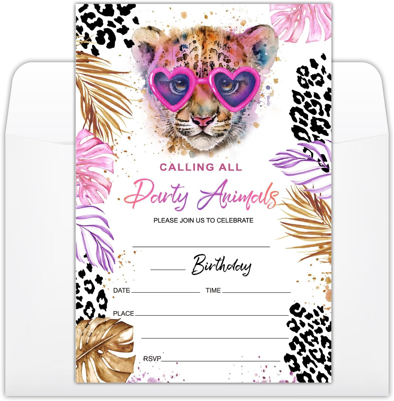 Amazon.com : Calling All Party Animal Birthday Party Invitation Cards ...