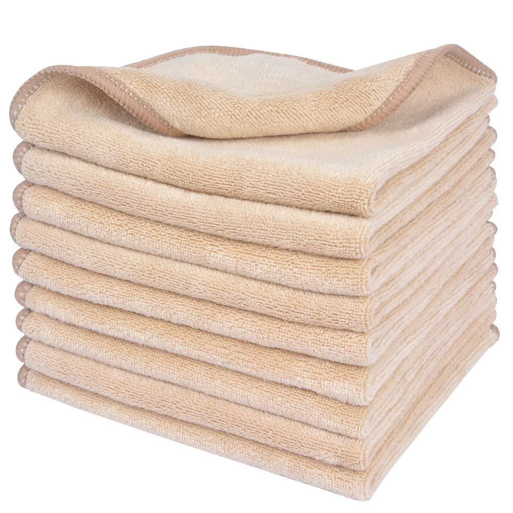 Amazon.com: SINLAND Microfiber Facial Cloths Fast Drying Washcloth ...