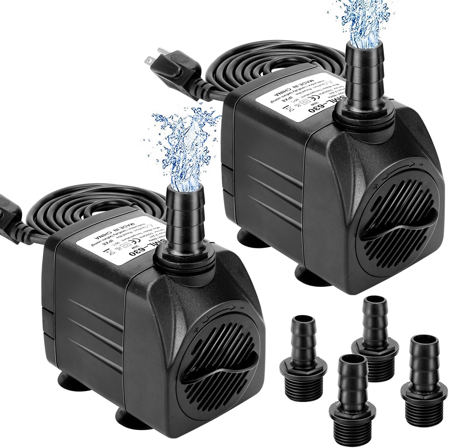 Amazon.com: DC 12V Submersible Pump(1200L/H, 20W), Ultra Quiet Water ...