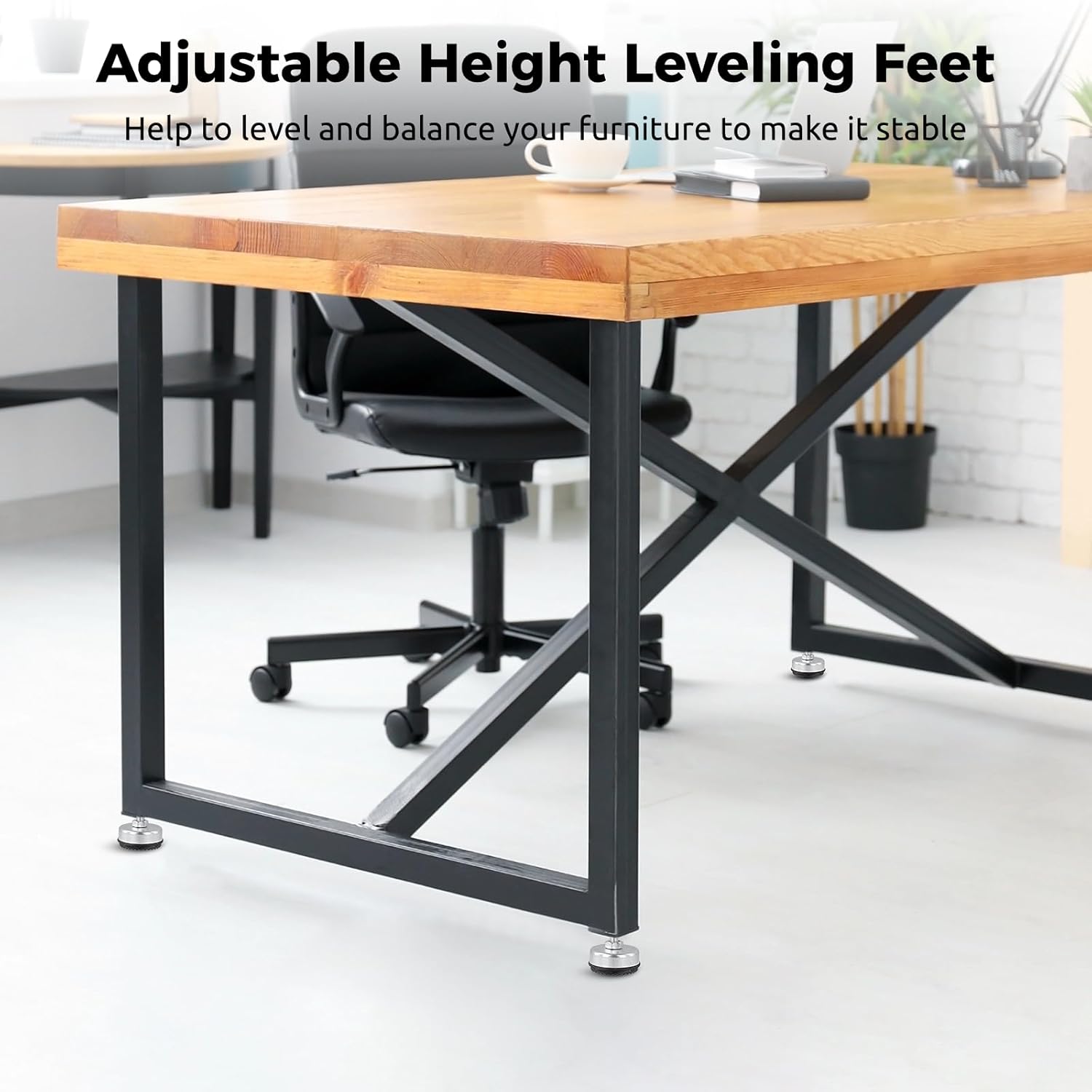 4 Packs Leveling Feet, Heavy-Duty Furniture Leveler Feet with Locking ...