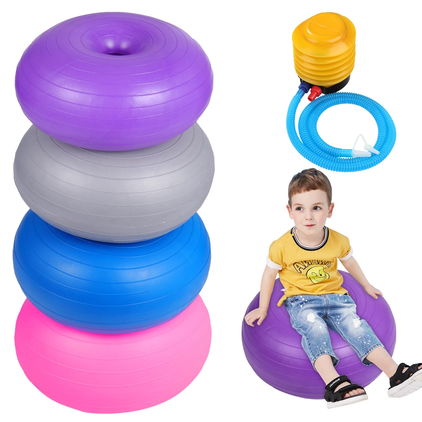 Amazon.com: Lnrueg 4 PCS Flexible Seating for Classroom Inflatable Yoga ...