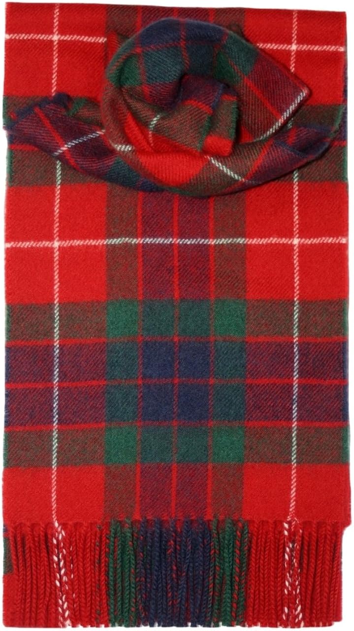 Fraser Red Tartan Scarf Modern Lambswool : Amazon.co.uk: Fashion