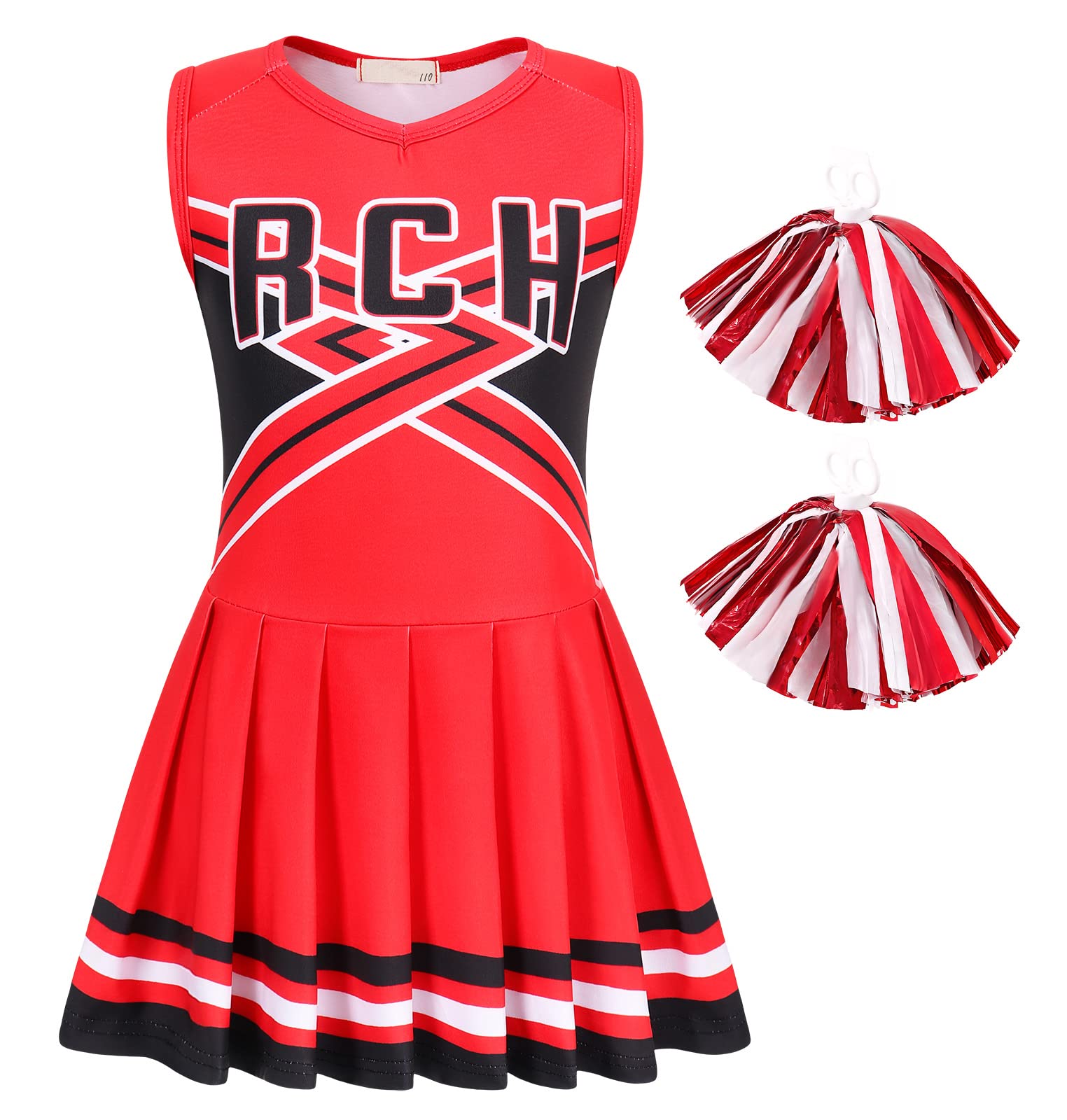 Buy AmzBarley Girls Zombies Cheerleader Costumes Toddler Cheerleading ...