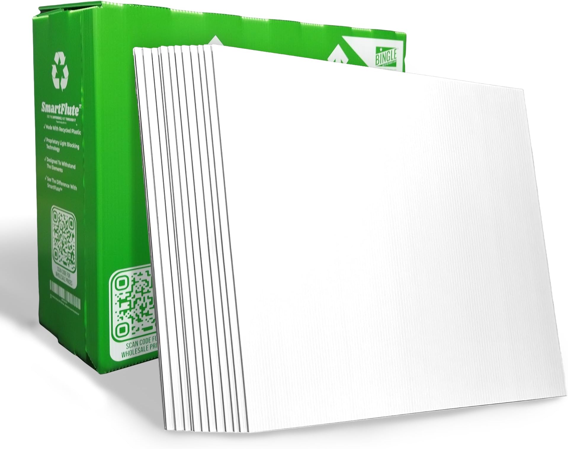 Amazon.com : 10 Pack 18'' x 12'' White Corrugated Plastic Sign Blank ...