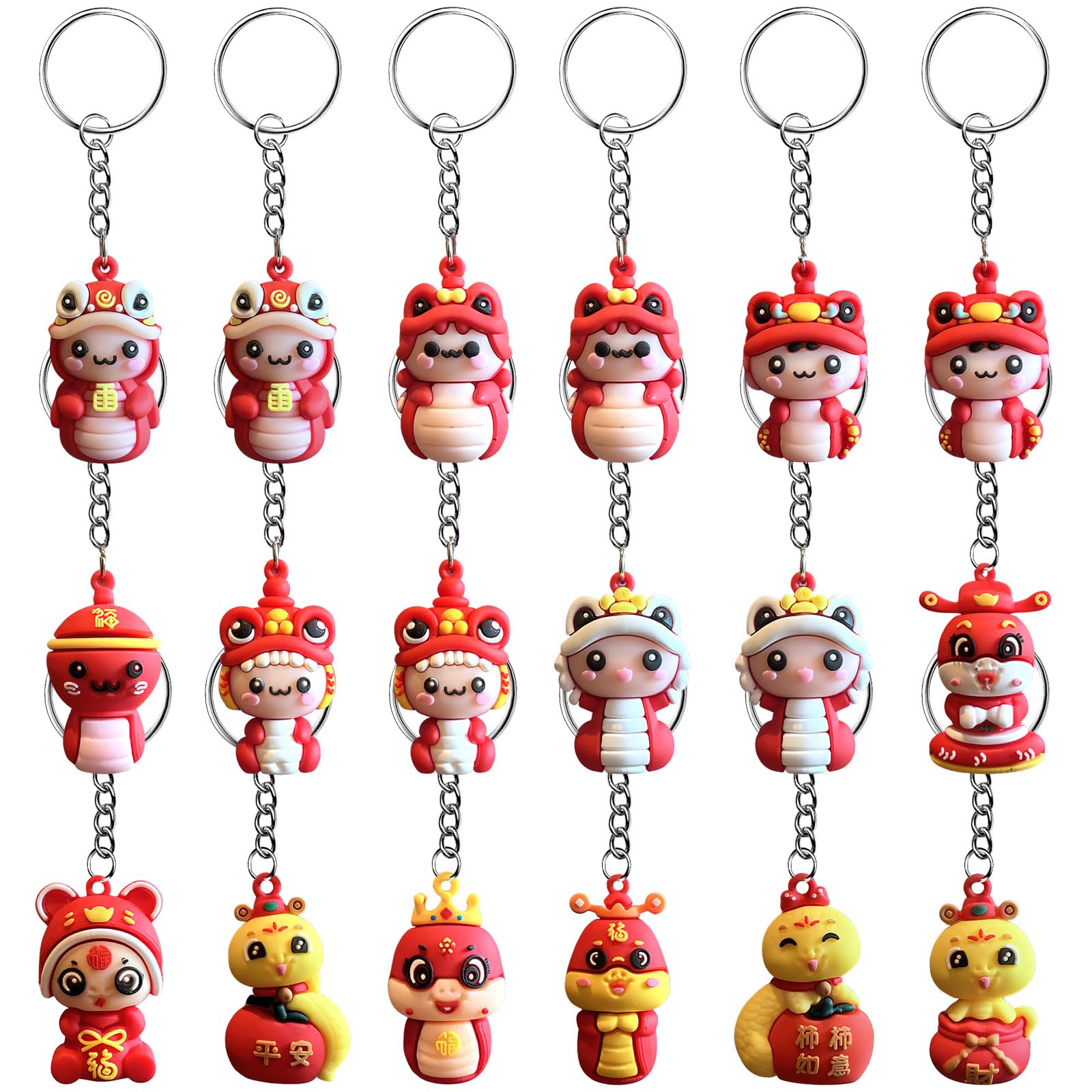 Amazon.com: CIEOVO 18 Pcs Chinese New Year Dragon Keychain, Fortune ...