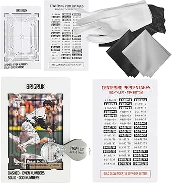 BDJBXK Card Centering Grading Tool, Sports Trading Cards Measuring ...