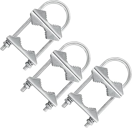 Double Antenna Mast Clamp V Jaw Block with U Bolts, Heavy Duty Mast to ...