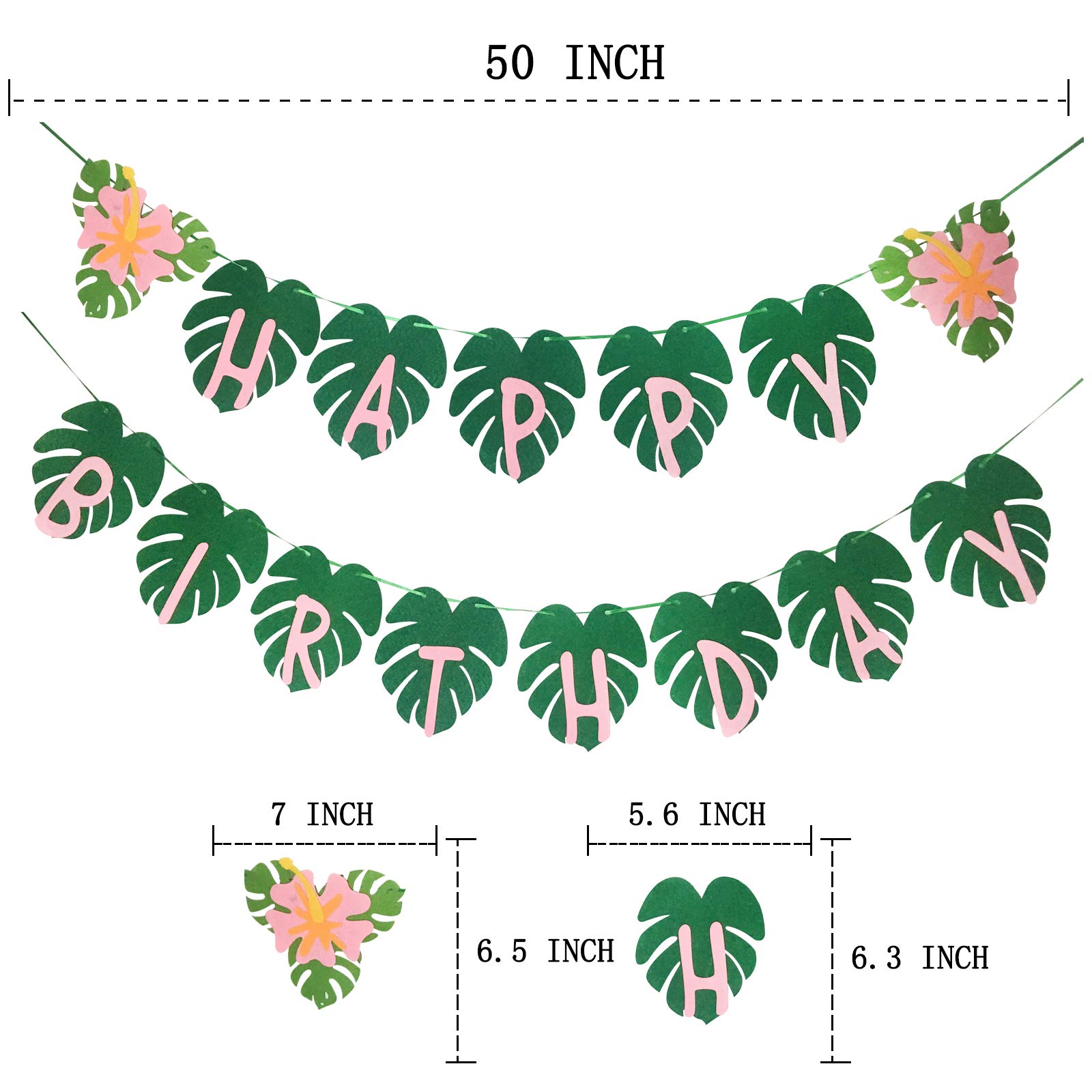 Buy OU RUI Hawaiian Party Happy Birthday Banner For Tropical Luau Party buy-ou-rui-hawaiian-party-happy-birthday-banner-for-tropical-luau-party