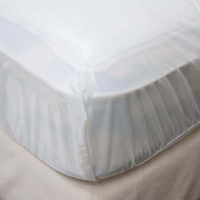 Amazon.com: Fitted Waterproof Plastic Mattress Cover (Full Size) : Home ...