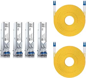 Amazon.com: 4 Pack 1G Single Mode SFP LC Module with 2 Pack 20m OS2 LC ...