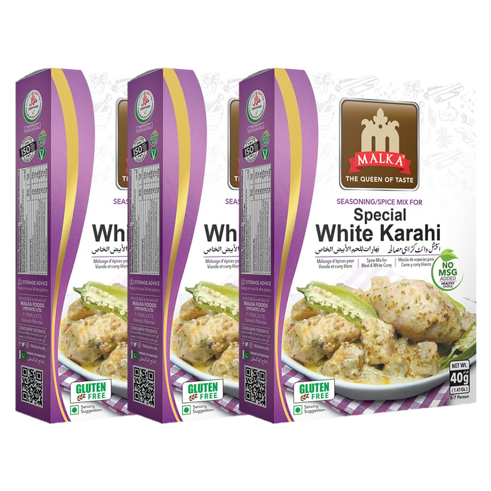 Amazon.com: Malka Spices Special White Karahi Masala - Pack of 3 : Pet ...