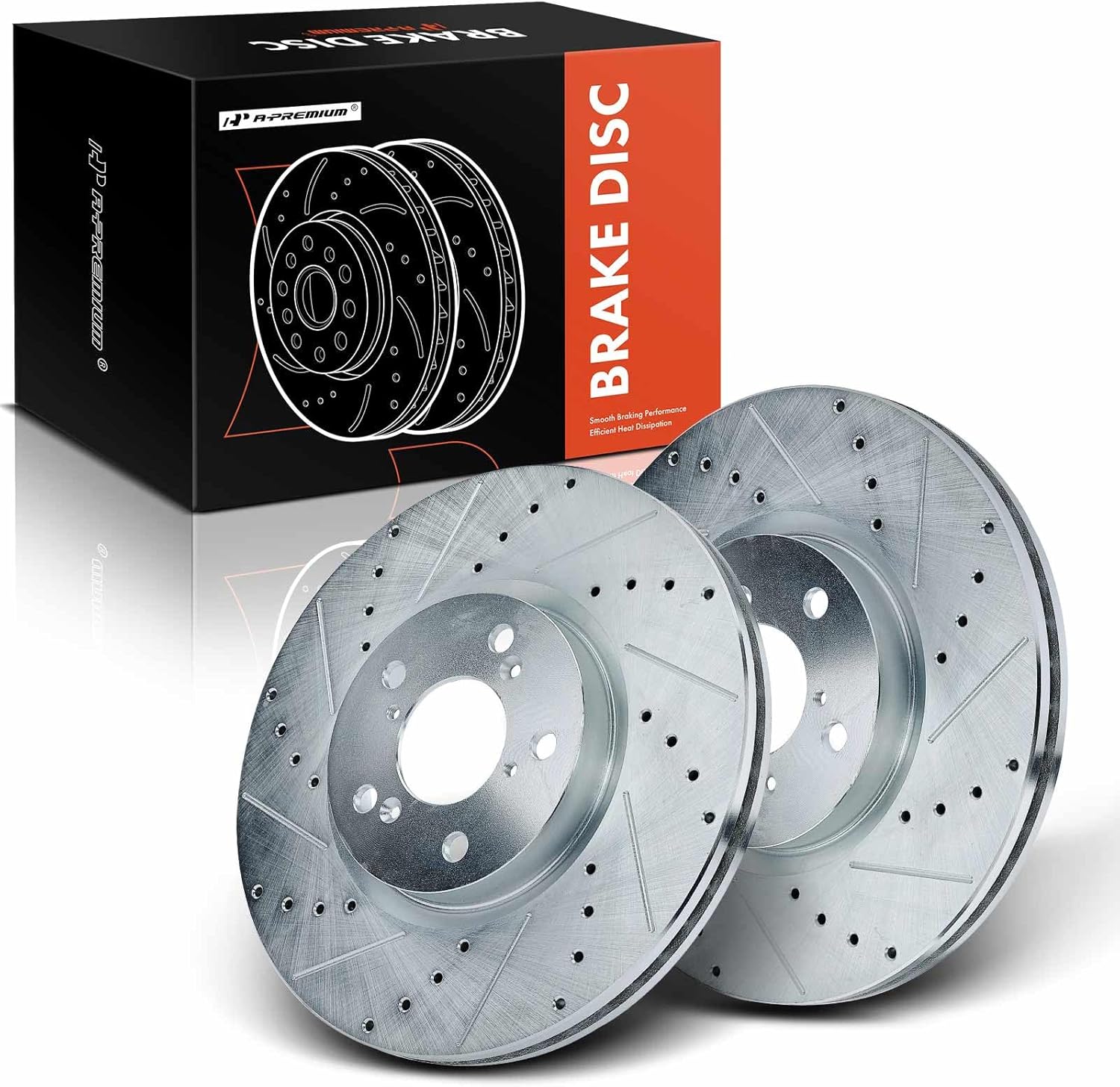 Amazon.com: A-Premium 12.99 inch (330mm) Front Drilled and Slotted Disc ...