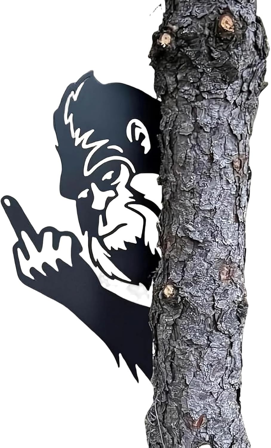 Amazon.com: Middle Finger Peek - A - Boo Metal Sign, Bigfoot Peek ...