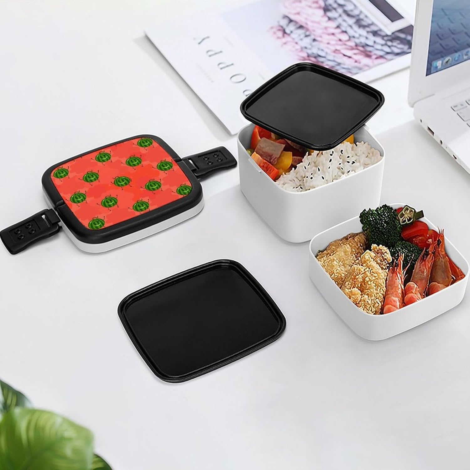 Funny Watermelon Lunch Box Portable Bento Box Food Container Bento ...