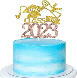Amazon.com: Rose Gold MBA Class of 2023 Cake Topper, Advanced MBA Grad ...