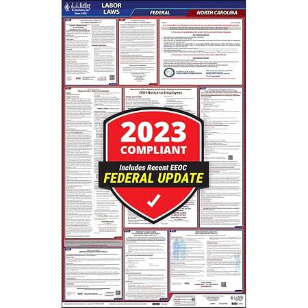 Amazon.com : 2023 North Carolina and Federal Labor Law Poster (English ...