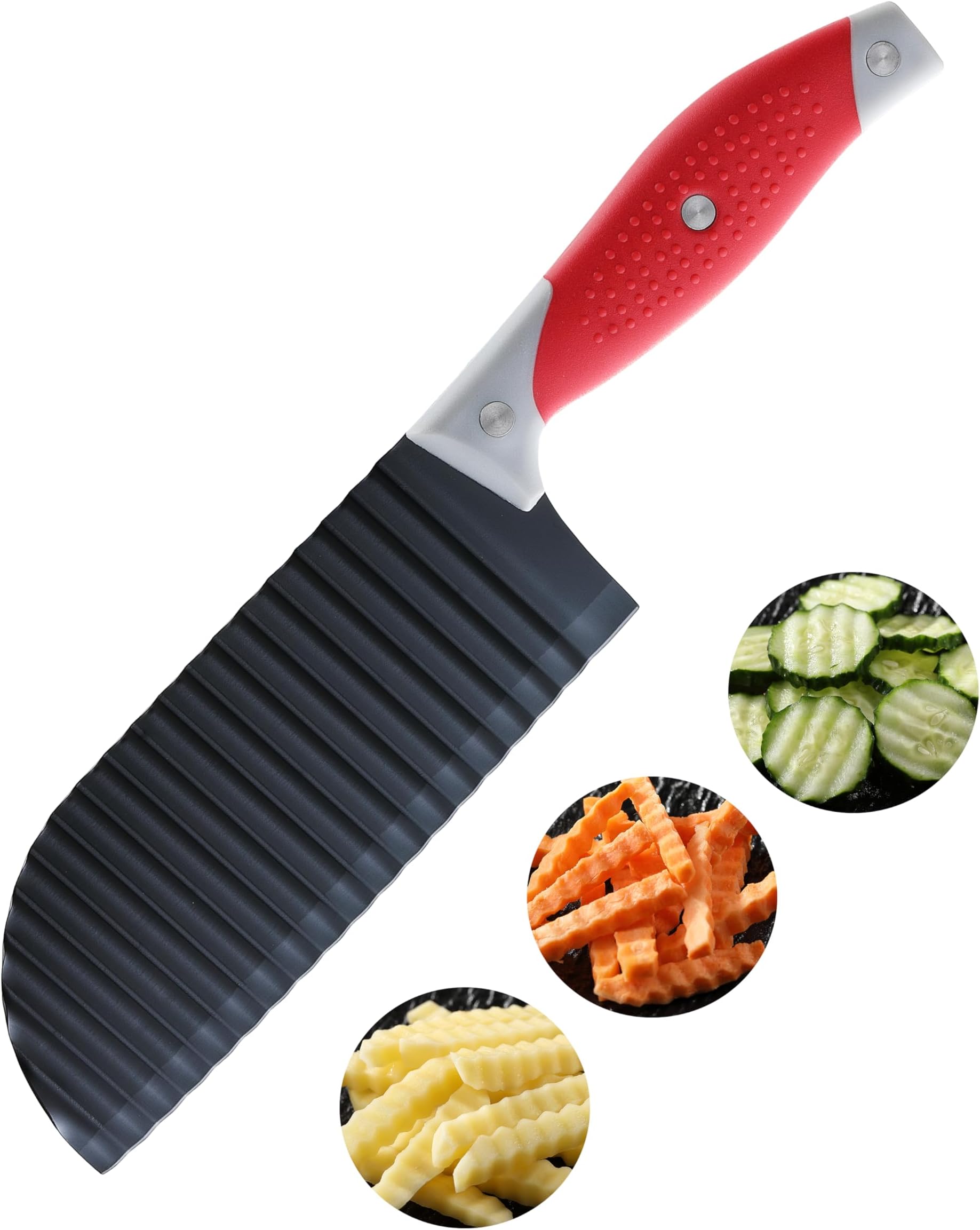 Amazon.com: Lccowot 2PCS Crinkle Cut Knife, Crinkle Cutter for Veggies ...