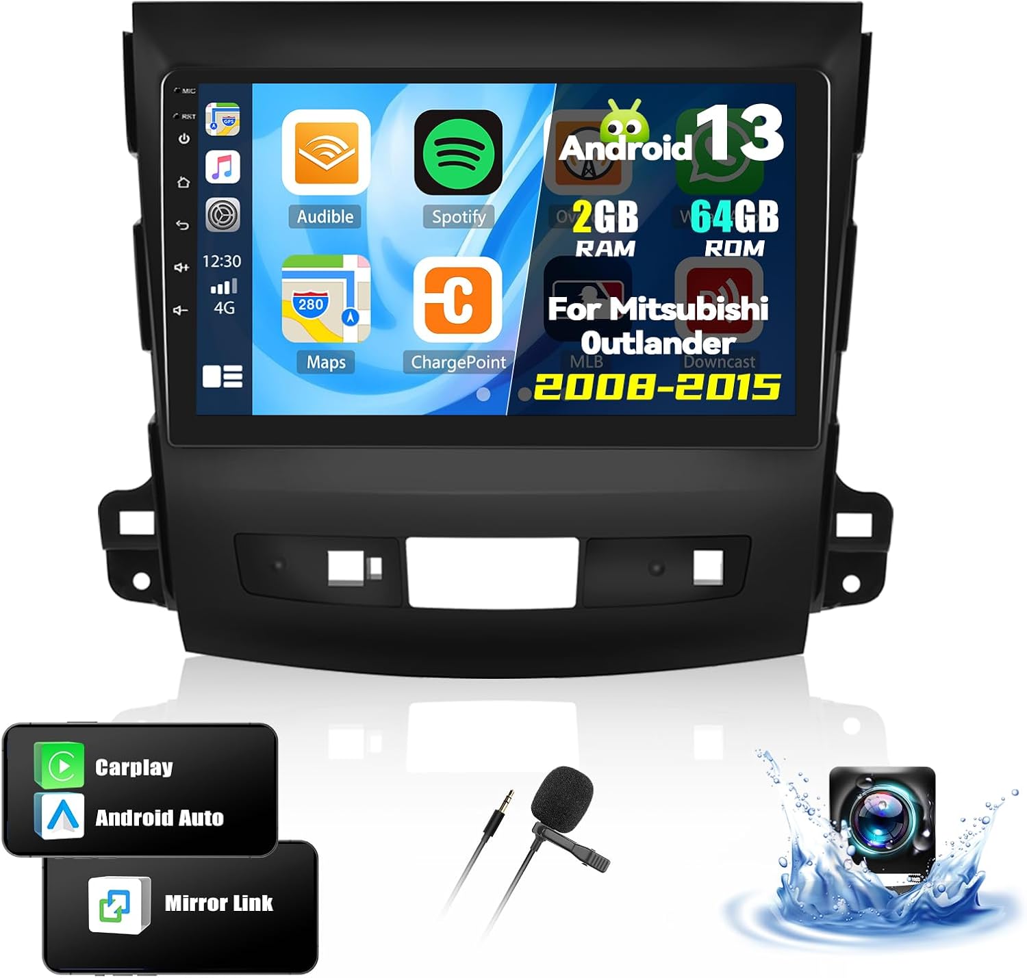 Amazon.com: CAMECHO 2+64G Android 13 Car Stereo for Mitsubishi ...