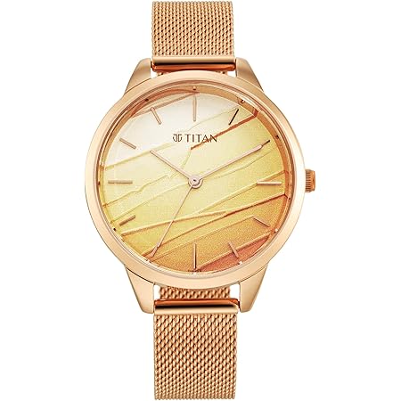 Titan Purple: Glam it Up Analog Rose Gold Dial Women's Watch-2664WM02 ...