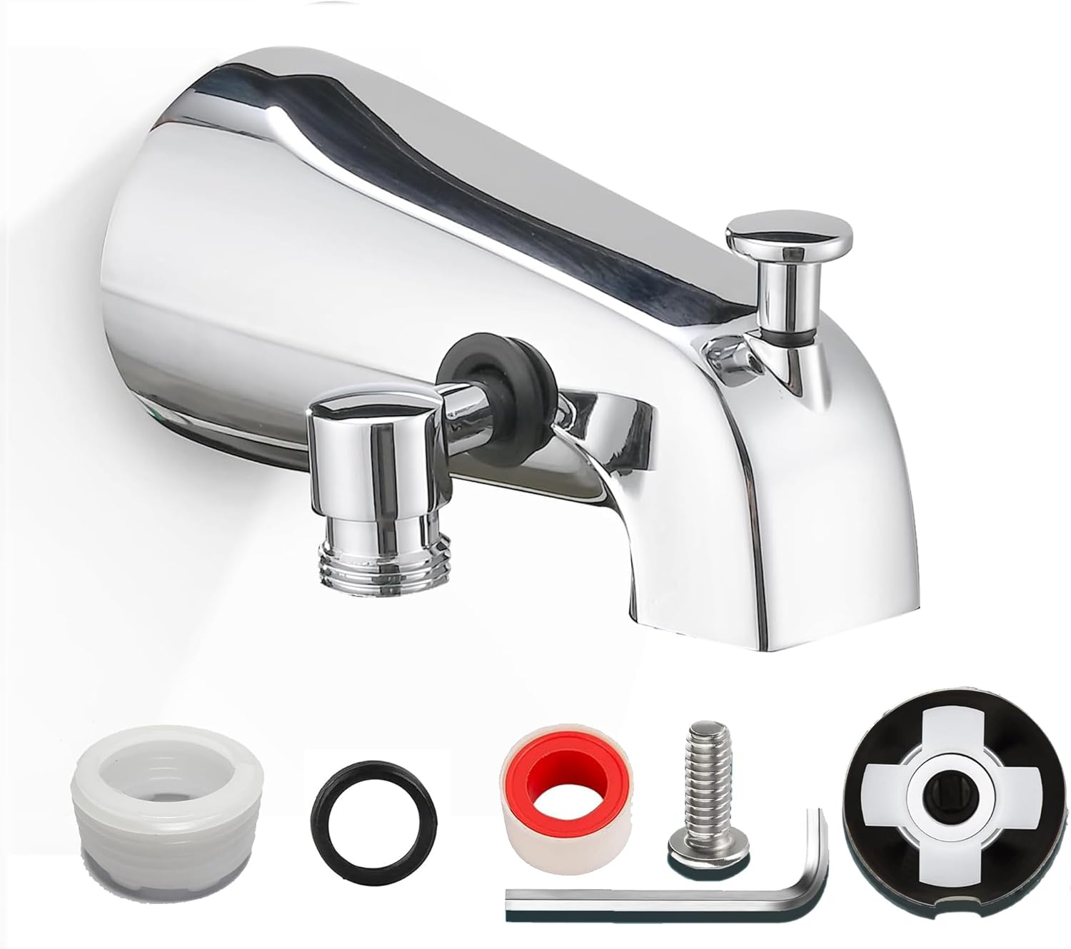 QLXAQLX Slip Fit Tub Spout with Pull-Up Diverter for 1/2 Inch Copper ...