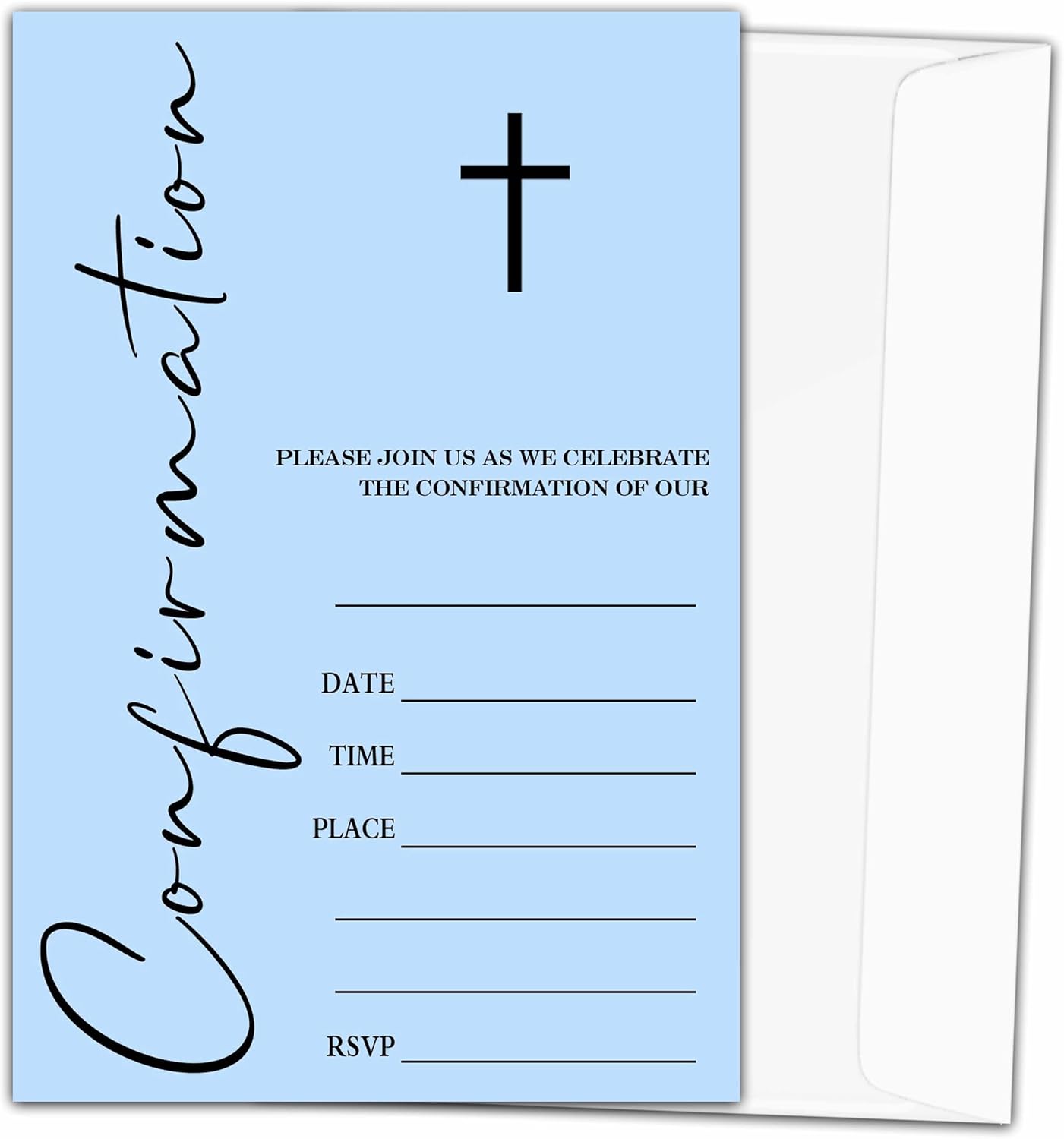 Amazon.com : heiyihe Religious Celebration Invitations with Envelopes ...
