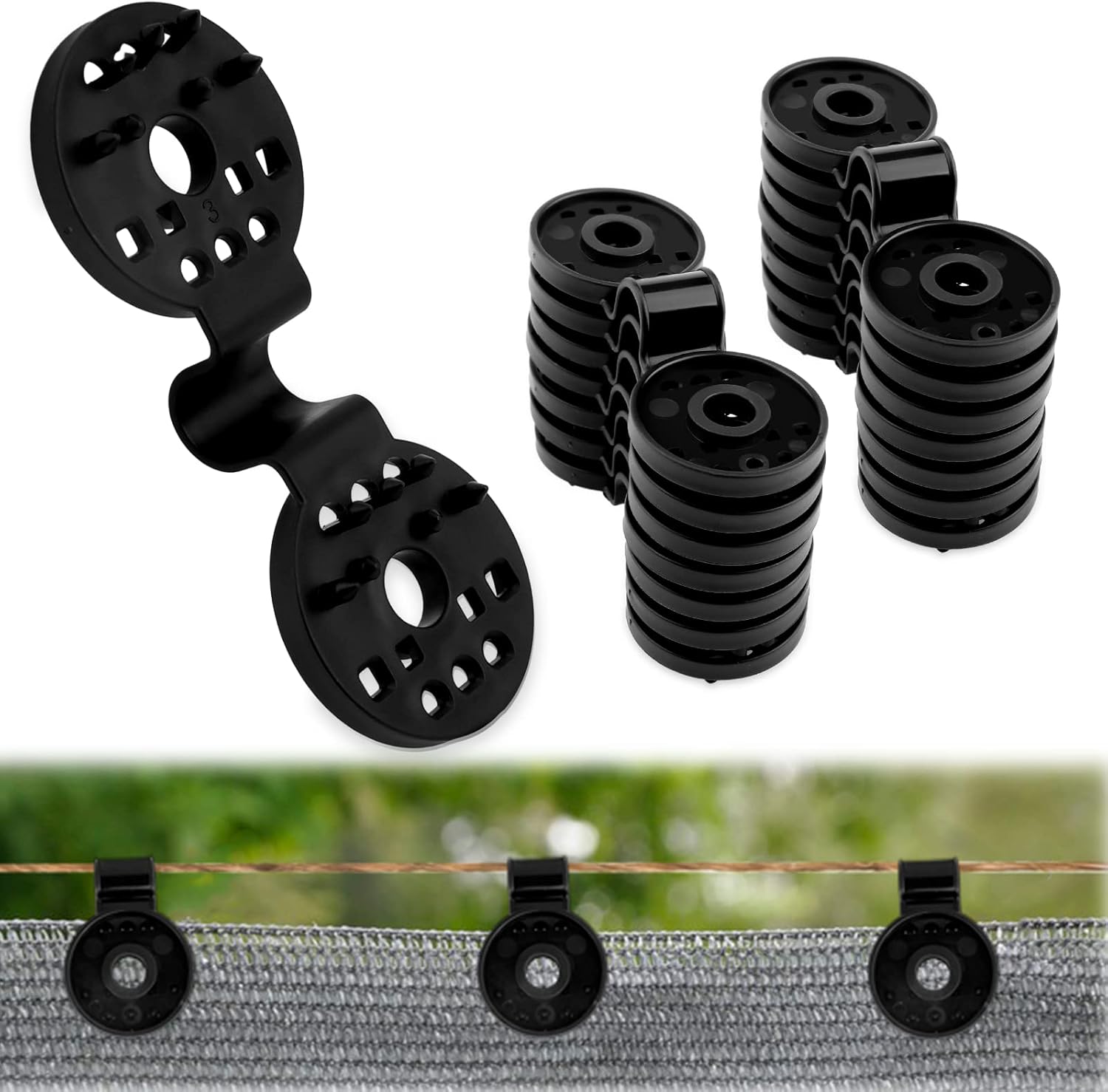Amazon.com : 50 Pcs Shade Cloth Clips, 2024 Shade Cloth Plastic Clips ...