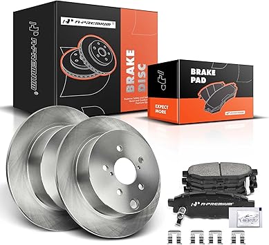 A-Premium Rear Disc Brake Rotors and Pads Kit Compatible with Subaru ...