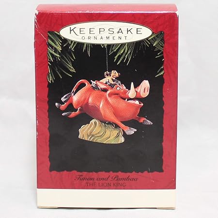 Amazon.com: Disney's The Lion King 'Timon & Pumba' Holiday Ornament Set ...
