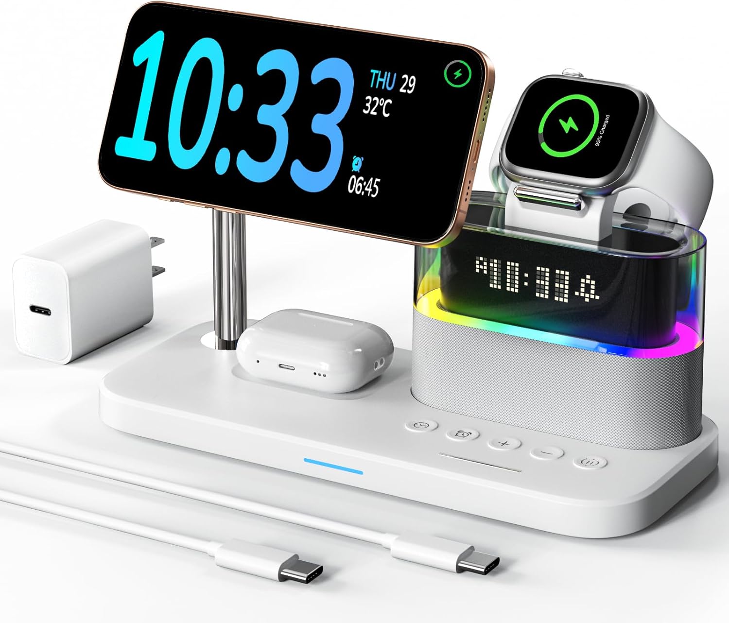 Amazon.com: 5 in 1 Wireless Charging Station for Apple,Magnetic Charger ...