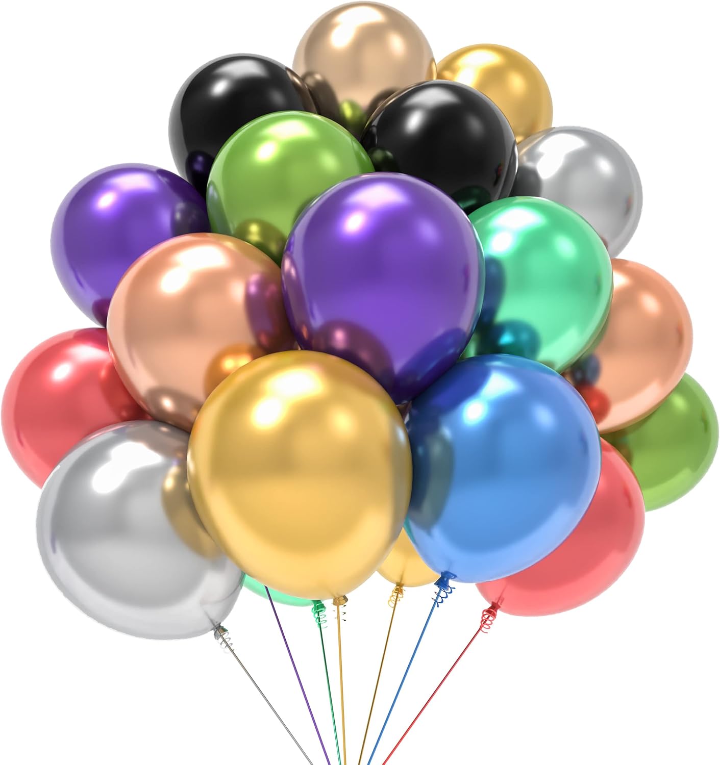 Amazon.com: JOYYPOP 100 Pcs Metallic Balloons 12inch Assorted Colors ...