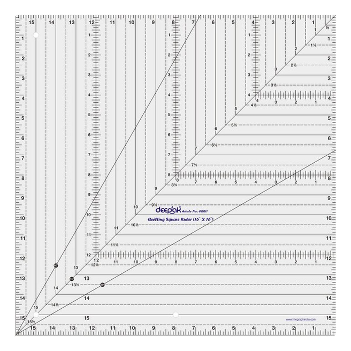 16 Inch Square Template Quilt Quilt Linialen, Templates & Stencils