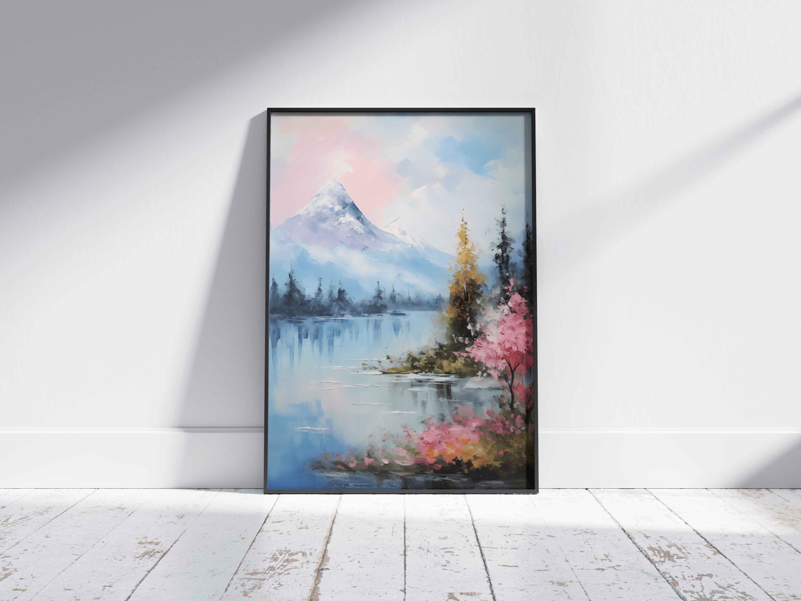 Beautiful Scenery Paintings The Beautiful Waterfall Painting – ASP