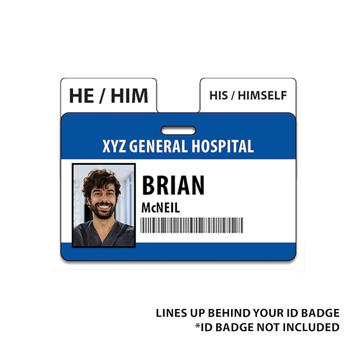 Snapklik.com : Sturdy Plastic Pronoun Badge Topper