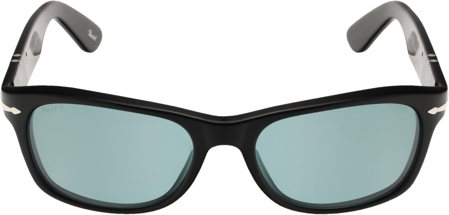 Amazon.com: Persol PO 2953 S (95/4N) BLACK CRYSTAL BLUE PHOTO POLAR ...
