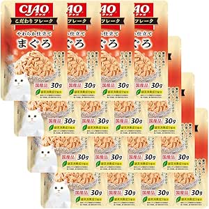 Amazon.co.jp: チャオ (CIAO) こだわりフレーク まぐろ 30g 16個セット : 食品・飲料・お酒