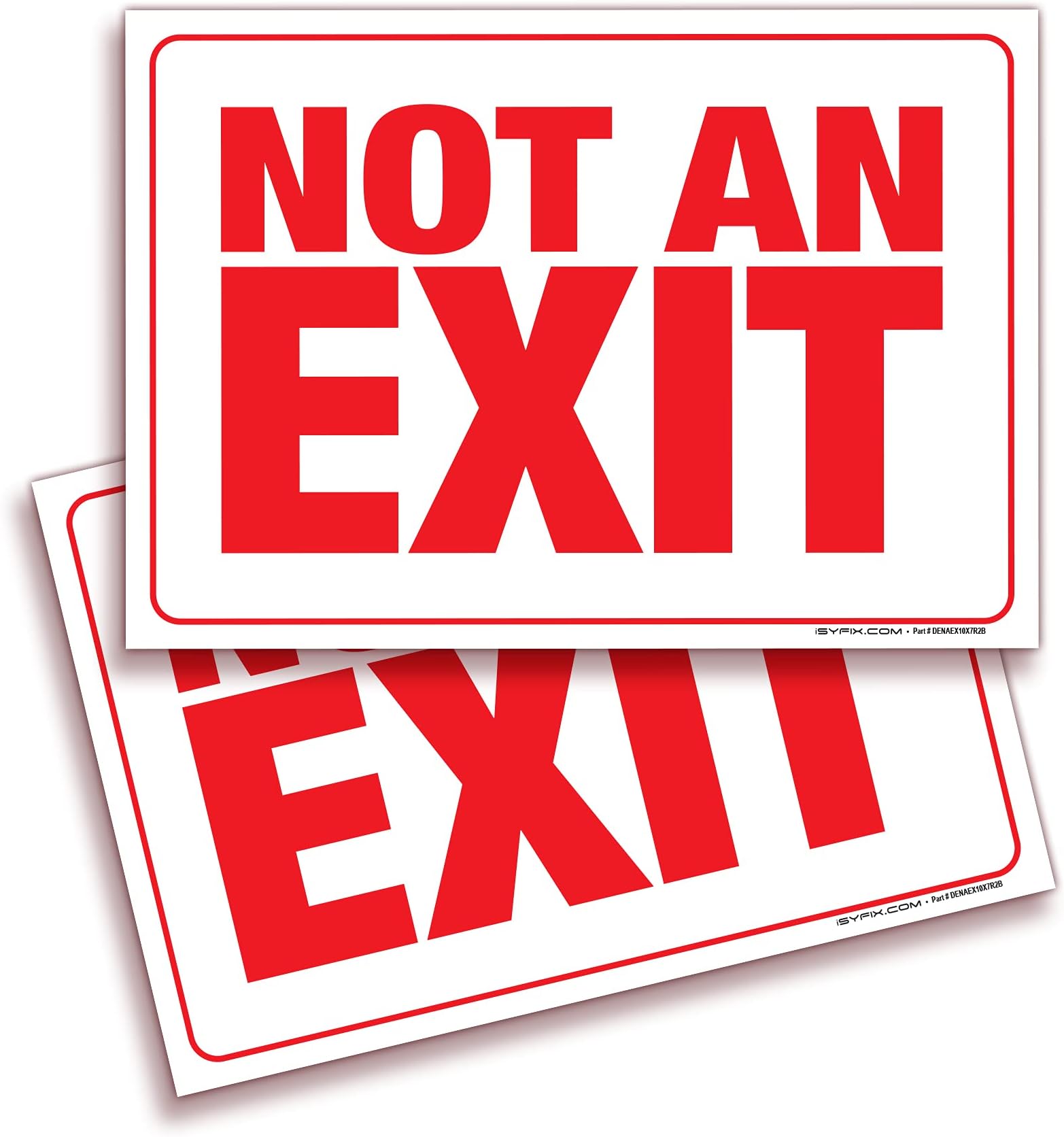 Amazon.com: (10 Pack) Not an Exit Signs for Business 10"x7" Self ...