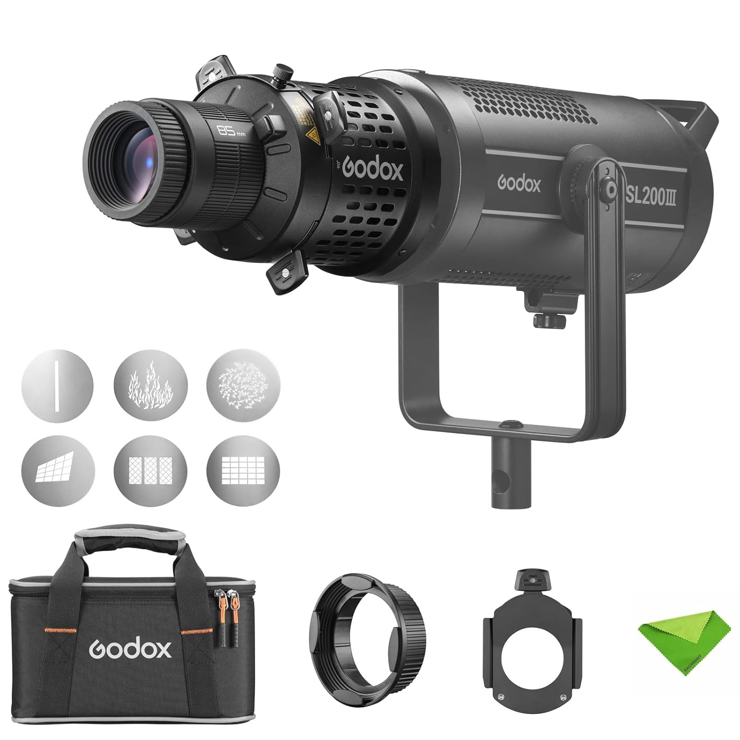 Godox BLP LED Bowens Mount Projection Attachment, 360° Rotatable, 85mm ...