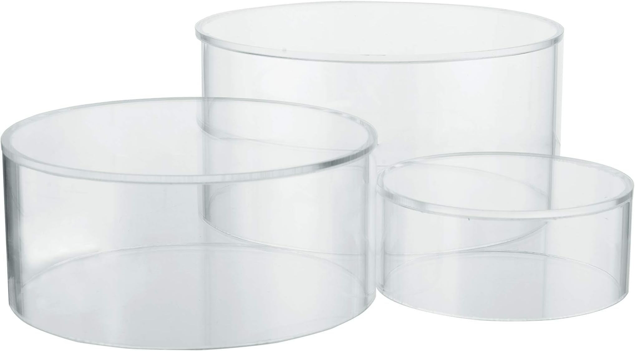 Amazon.com: Tableclothsfactory Set of 5 | Clear Acrylic Cylinder Plinth ...